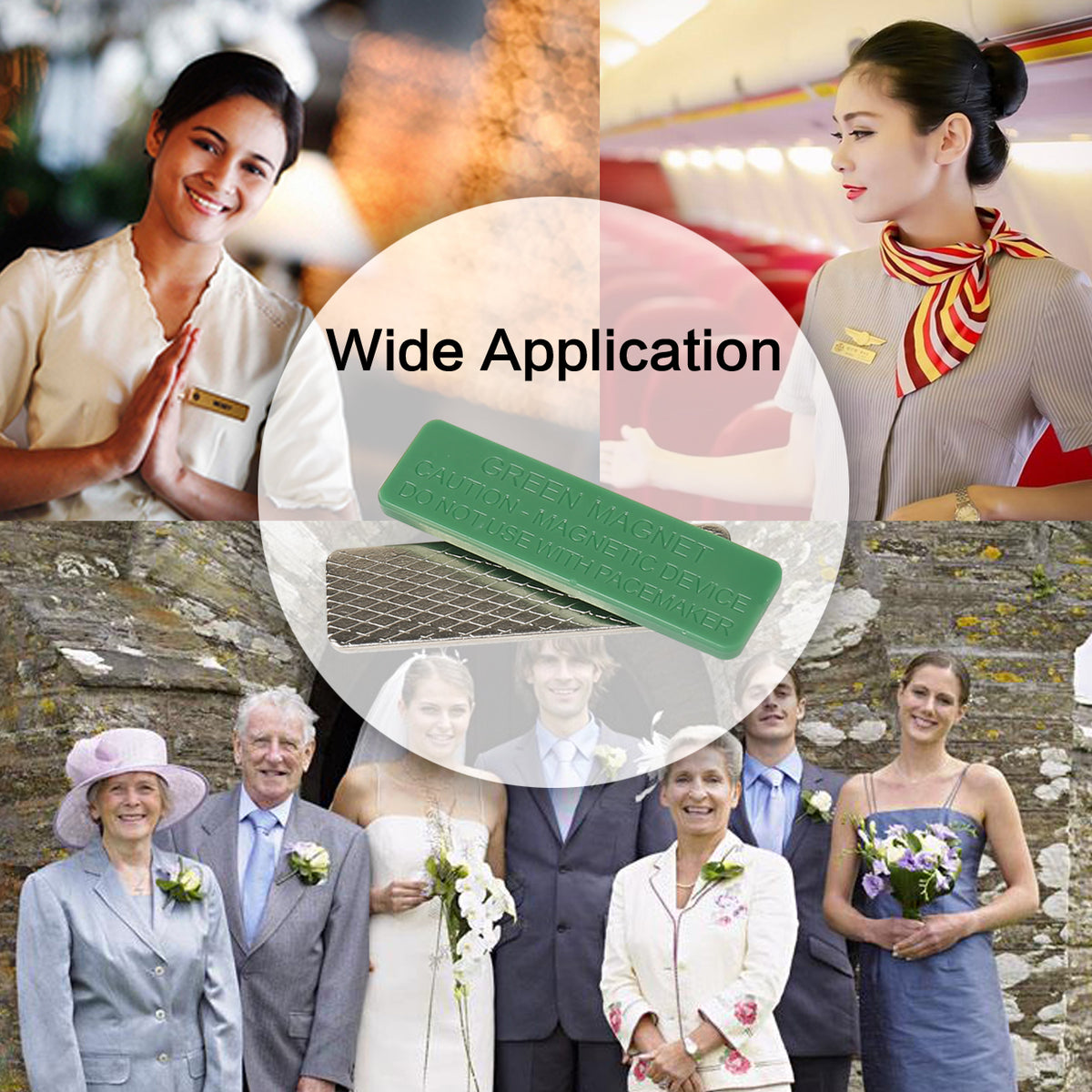 1000 Pack Magreen Green Magnetic Name Badge Holders with 3 Neodymium M ...